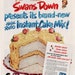 1951 Swan's Down Instant Cake Mix Magazine Ad - Etsy