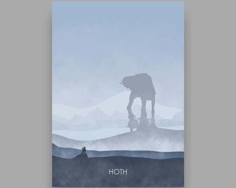 Hoth, Travel Poster, Star Wars, Printable Wall Art, Digital Download ...
