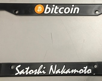 Bitcoin License Plate Frame - Etsy