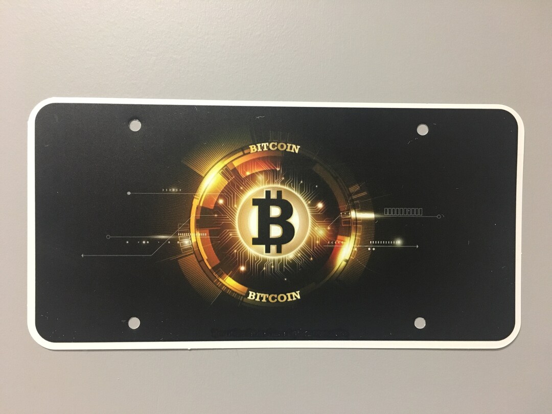 Bitcoin License Plate Frame Insert - Etsy