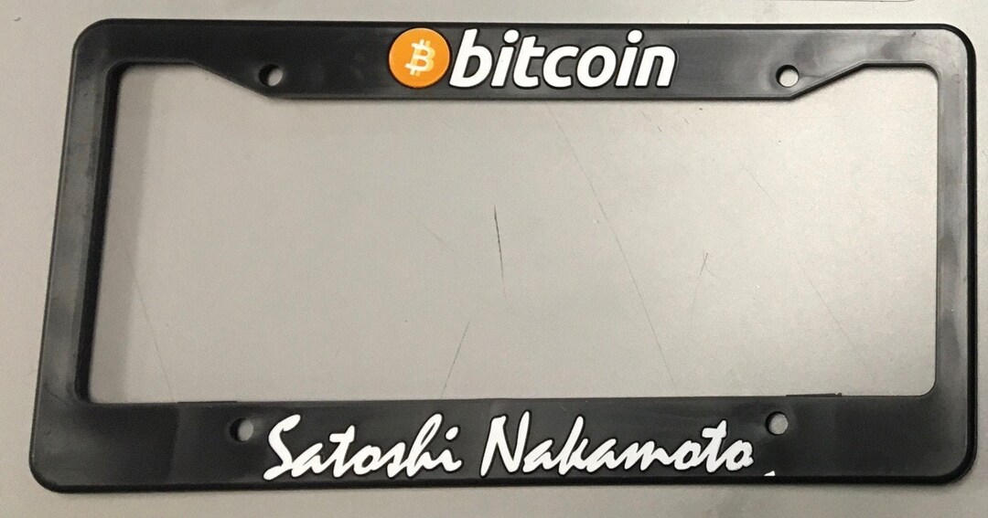 Bitcoin License Plate Frame - Etsy