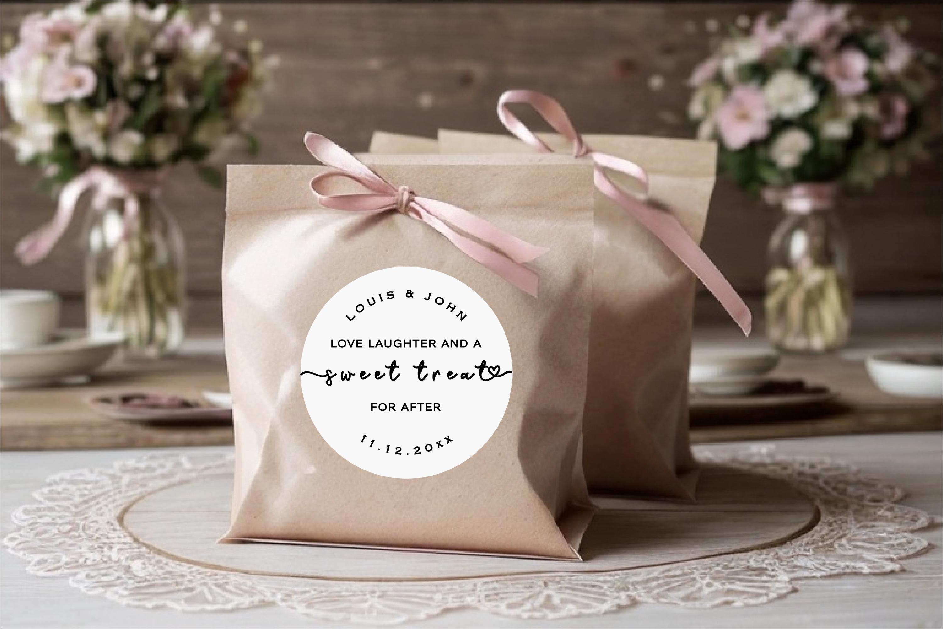 Wedding Stickers Custom | Sweet Treat Labels Wedding | Sweet Bag Labels ...
