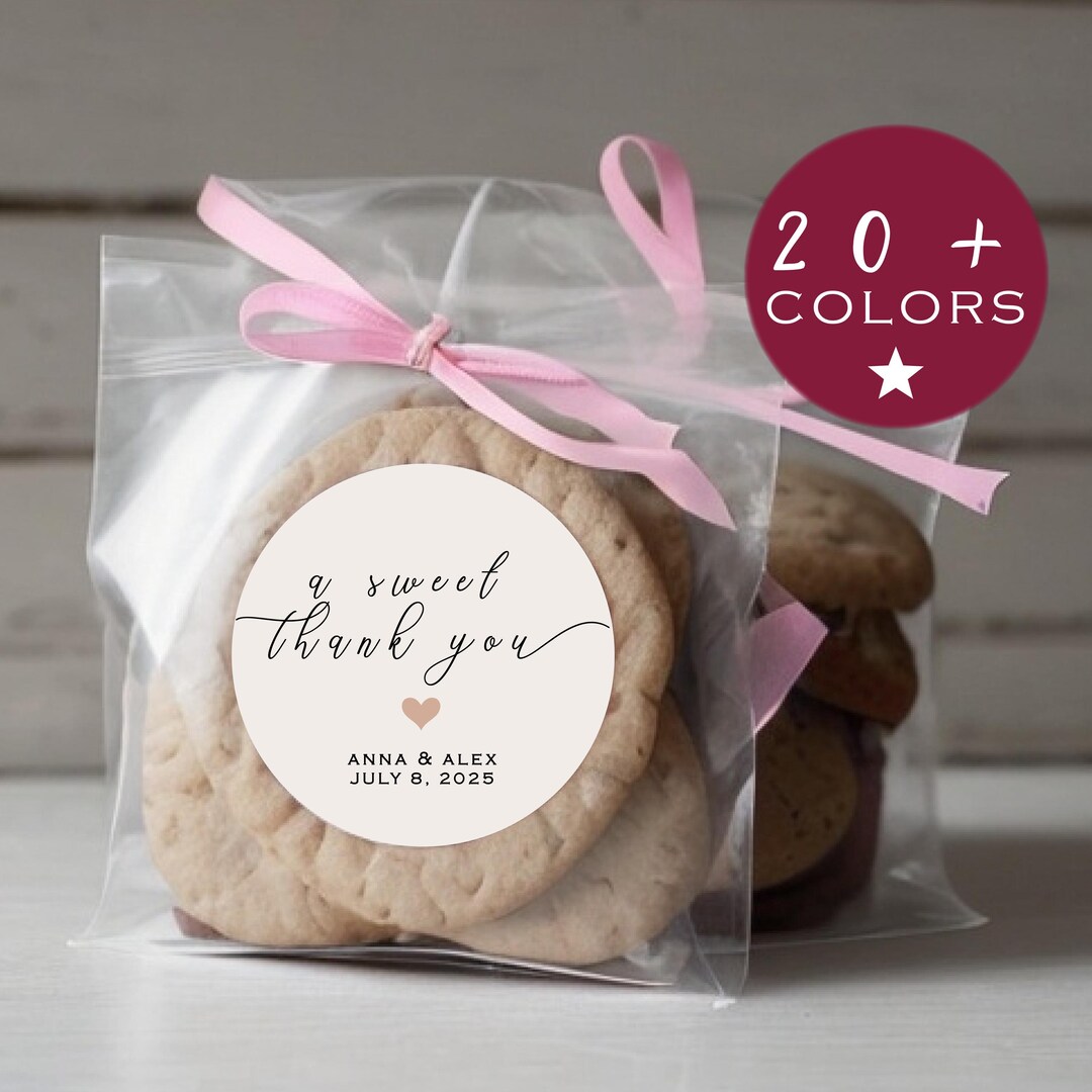 Custom Wedding Sticker | A Sweet Thank You Stickers | Wedding Favor ...