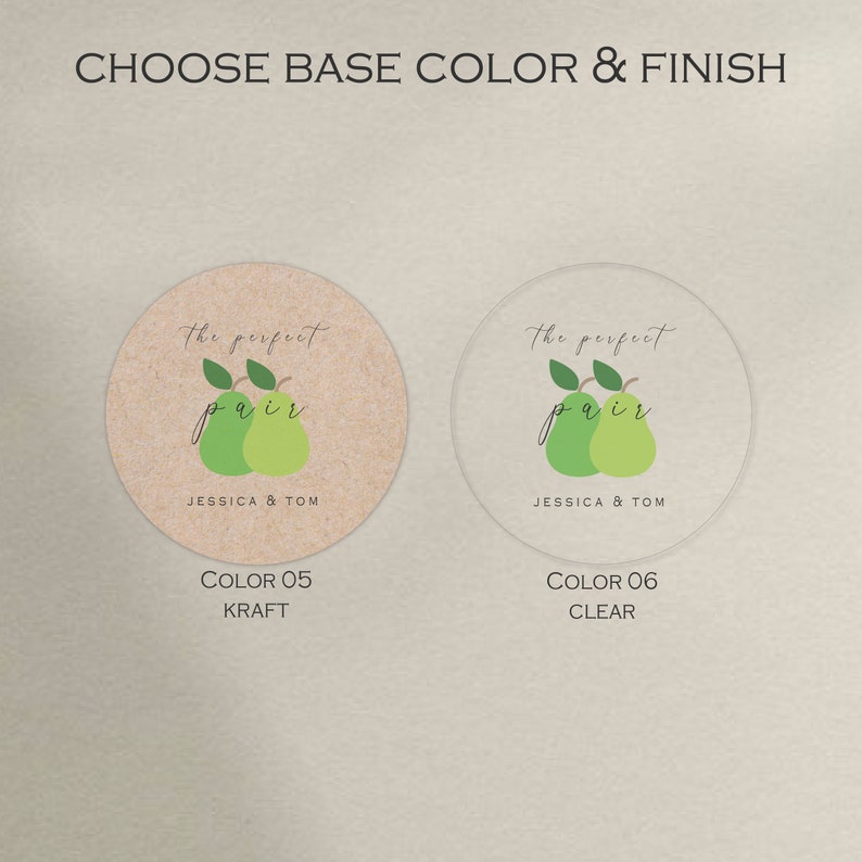 Wedding Favor Stickers | Perfect Pair Favor Labels | Personalized ...