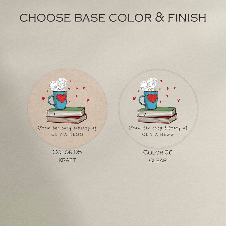 Custom Library Labels | Cozy Library Stickers | From the Library of ...