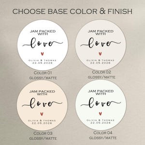 Wedding Jam Labels | Packed With Love Jam Labels | Wedding Favor ...