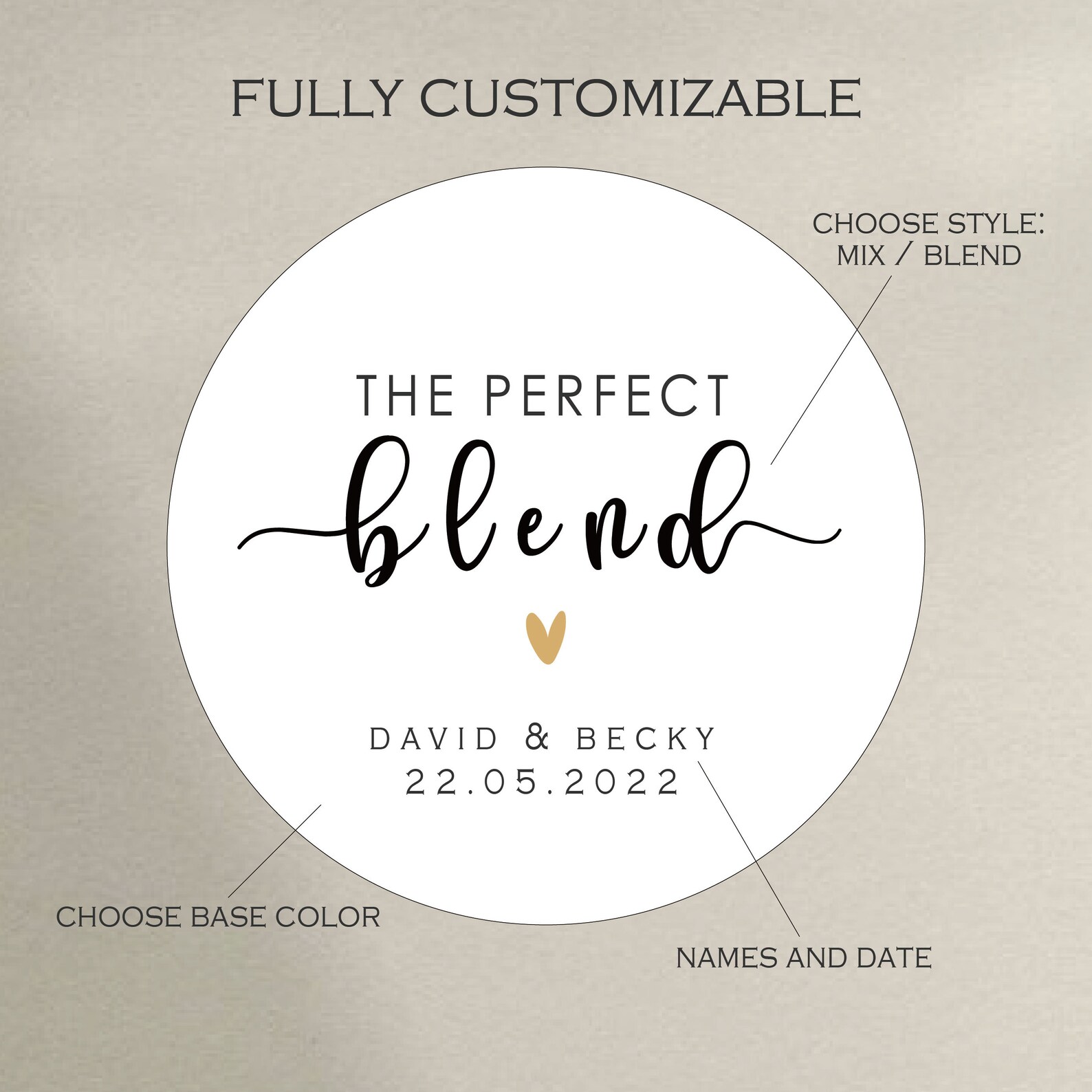 Wedding Coffee Tea Favors Trail Mix Stickers the Perfect Mix Wedding ...