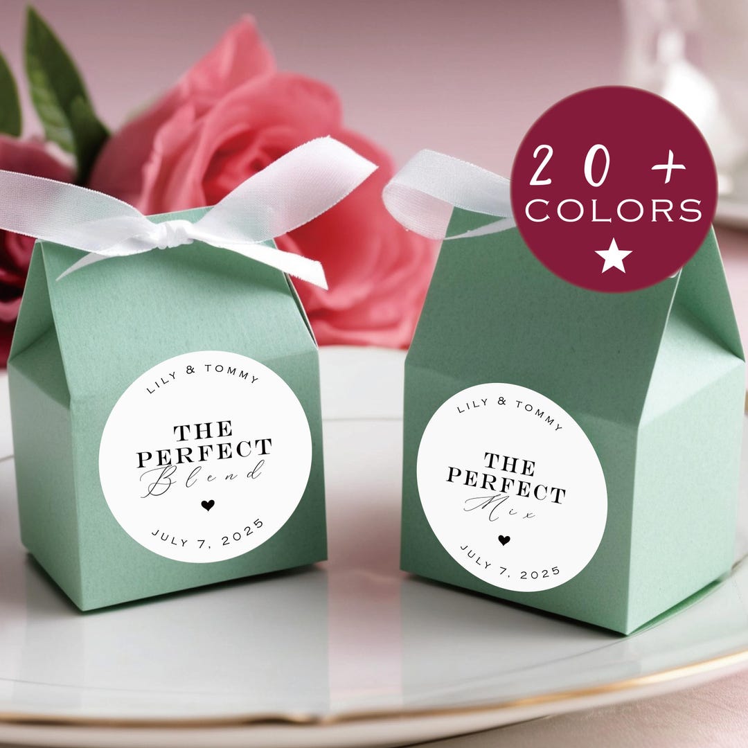 Wedding Coffee Tea Favors | Trail Mix Stickers | the Perfect Mix ...