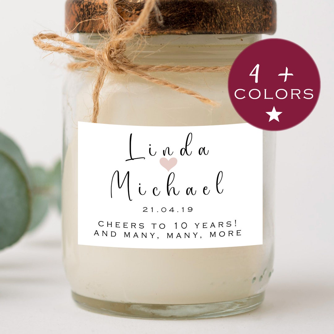 Anniversary Favor Stickers | Anniversary Party Guest Gift ...