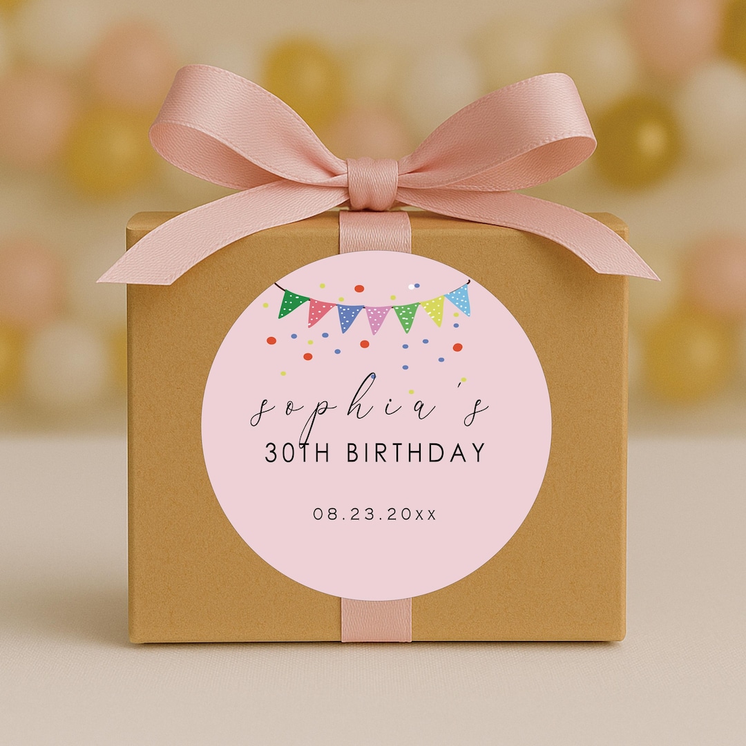 Custom Birthday Labels | Personalized Birthday Stickers | Birthday ...