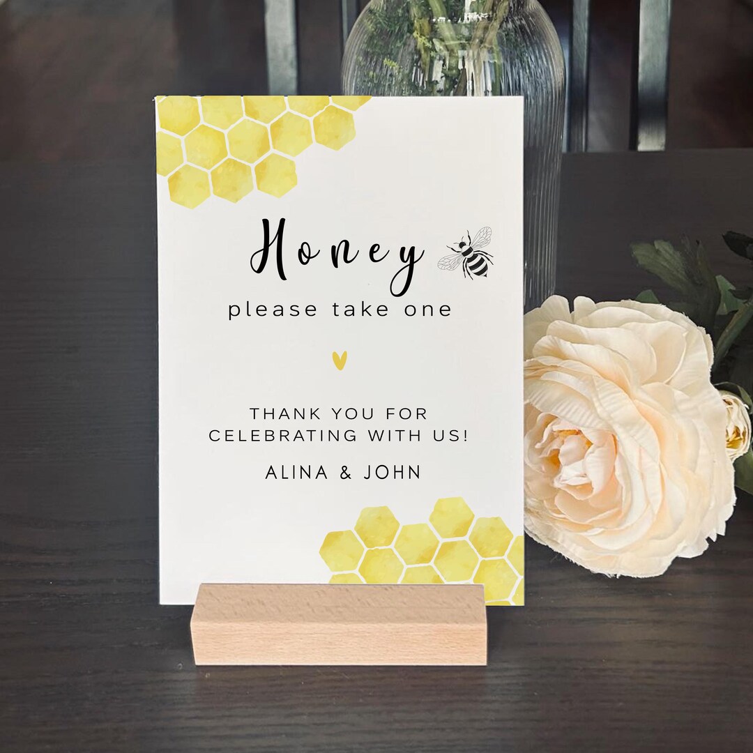 Honey Jar Sign Custom | Thank You for Coming Sign + Wooden Stand ...
