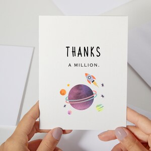 Thanks A Million Card Teacher Thank Cute Planet Teacher Appreciation ...