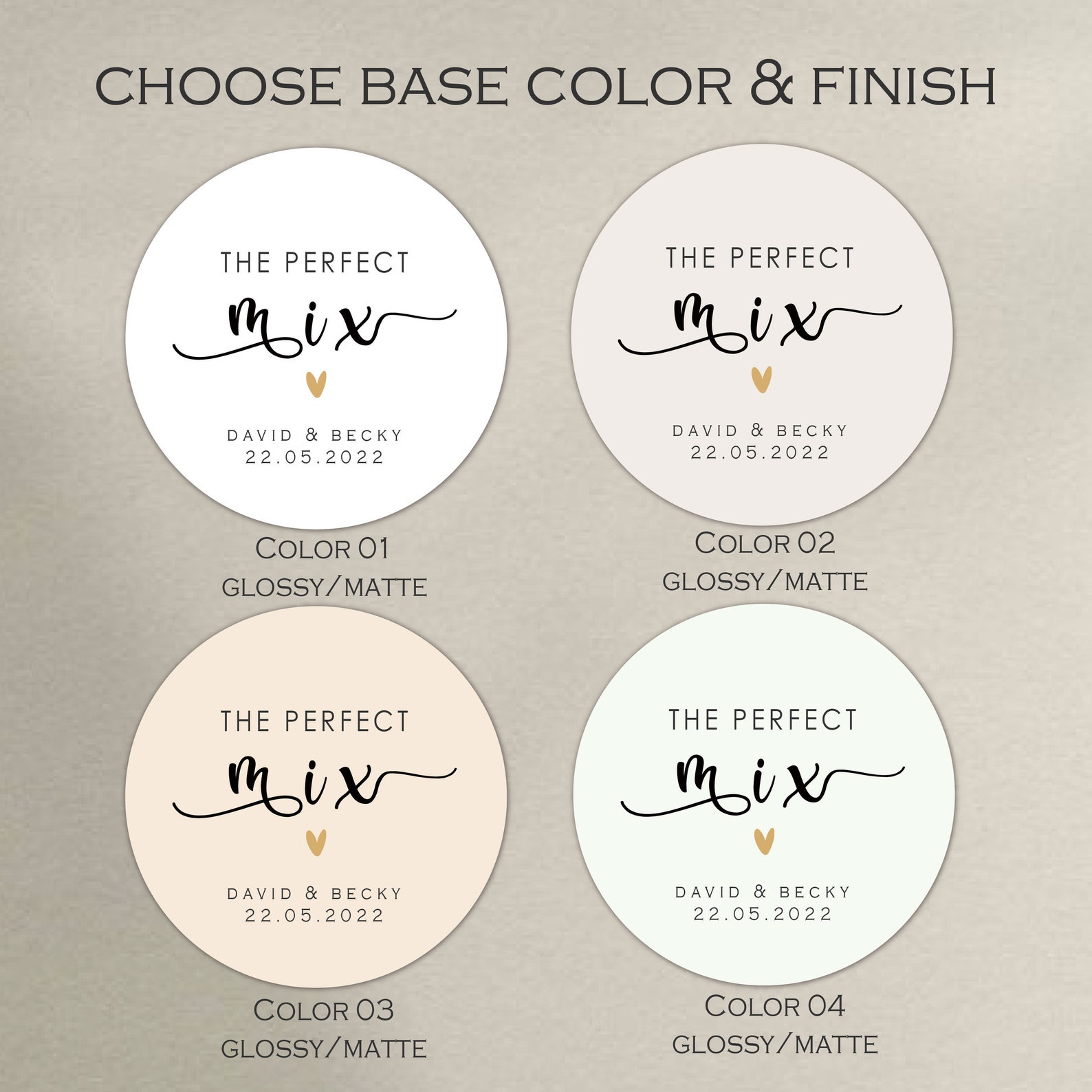 Wedding Coffee Tea Favors Trail Mix Stickers the Perfect - Etsy