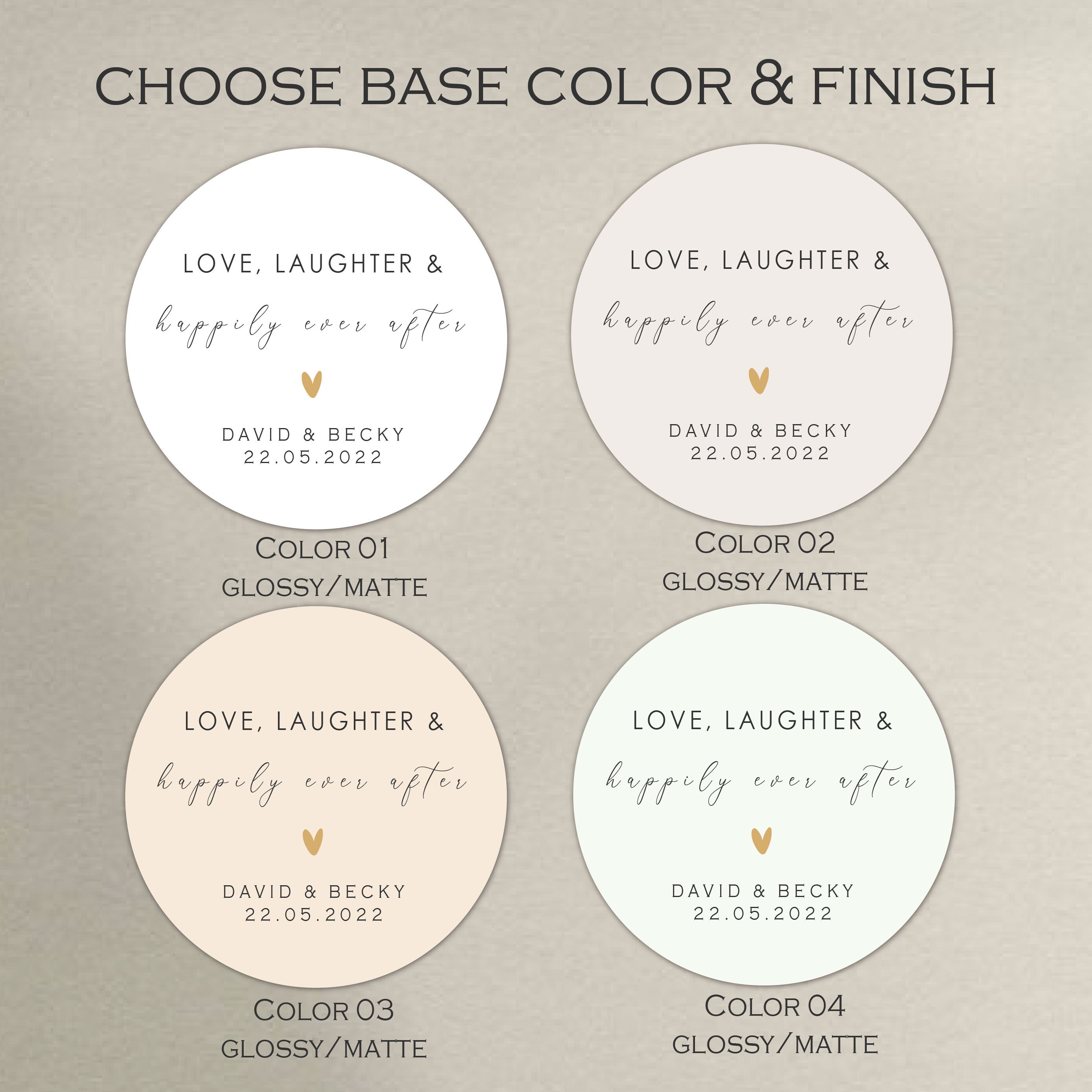 Wedding Favor Labels Happily Ever After Wedding Stickers - Etsy