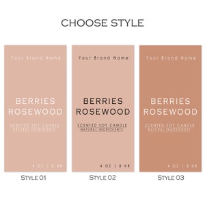 Custom Candle Label Sticker | Minimalist Candle Sticker | Vertical ...