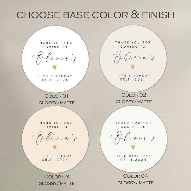 Custom Birthday Labels | Personalized Birthday Stickers | Birthday ...