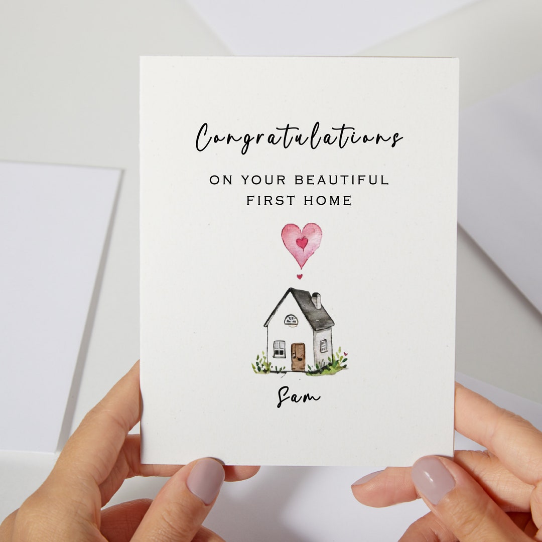 Congrats on Your New Home Card | Personalised First Home Card | New ...