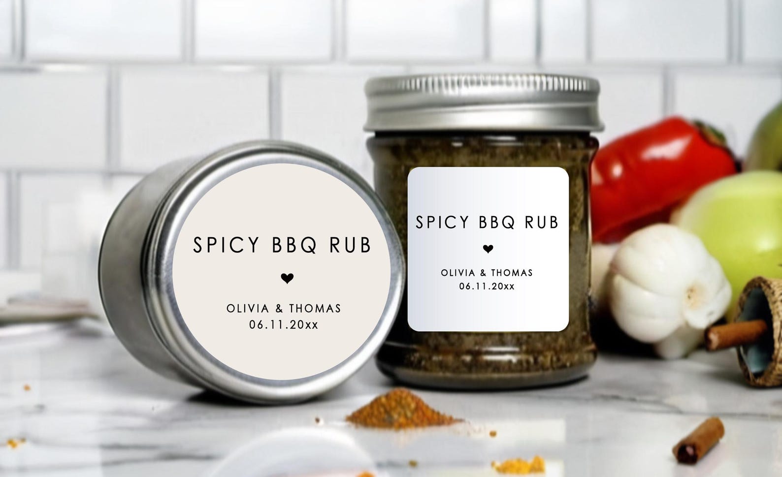 BBQ Rub Label | From the Kitchen of Labels | Homemade Canning Sticker ...