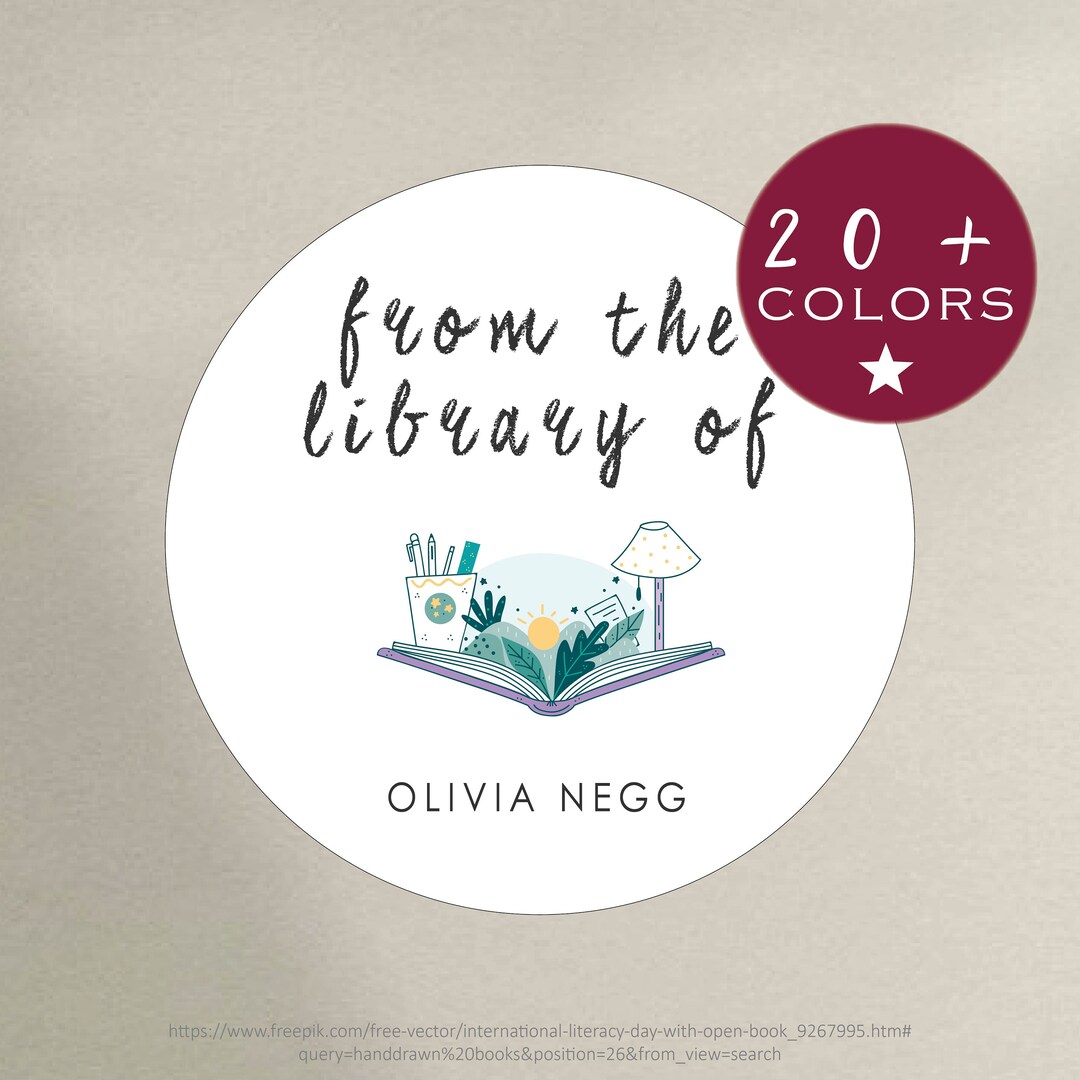 Custom Library Labels | Quiet Space Library Stickers | From the Library ...