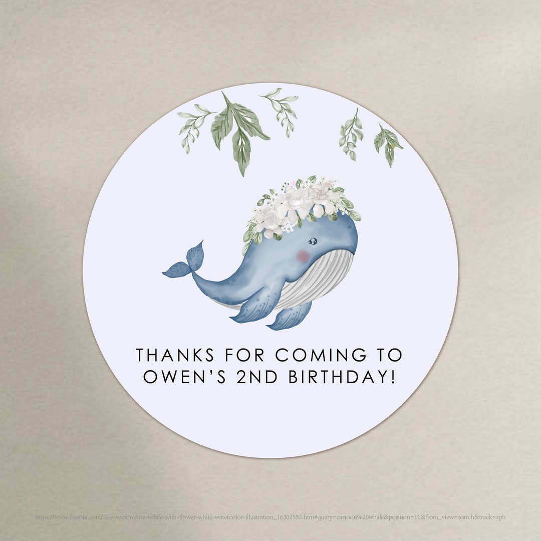 Ocean Themed Birthday Party Stickers | Under the Sea Thank You Favor ...