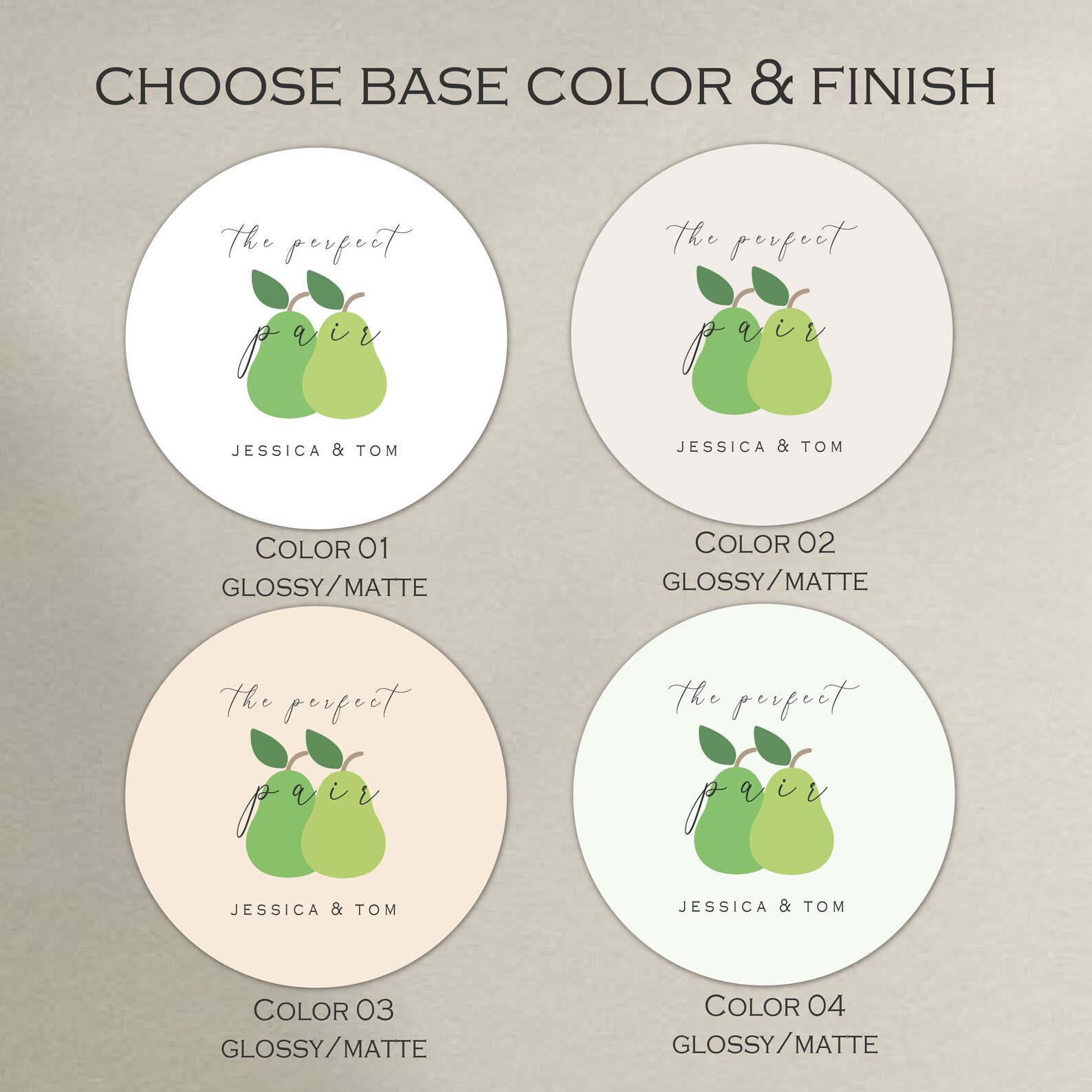 Wedding Favor Stickers | Perfect Pair Favor Labels | Personalized ...