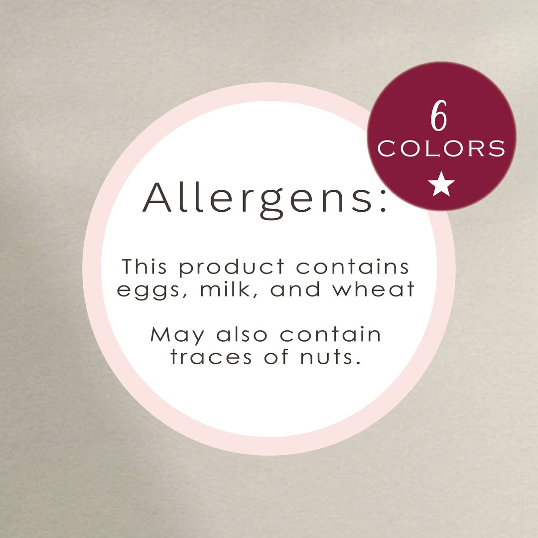 Personalised Allergy Stickers | Custom Printed Allergy Labels | May ...