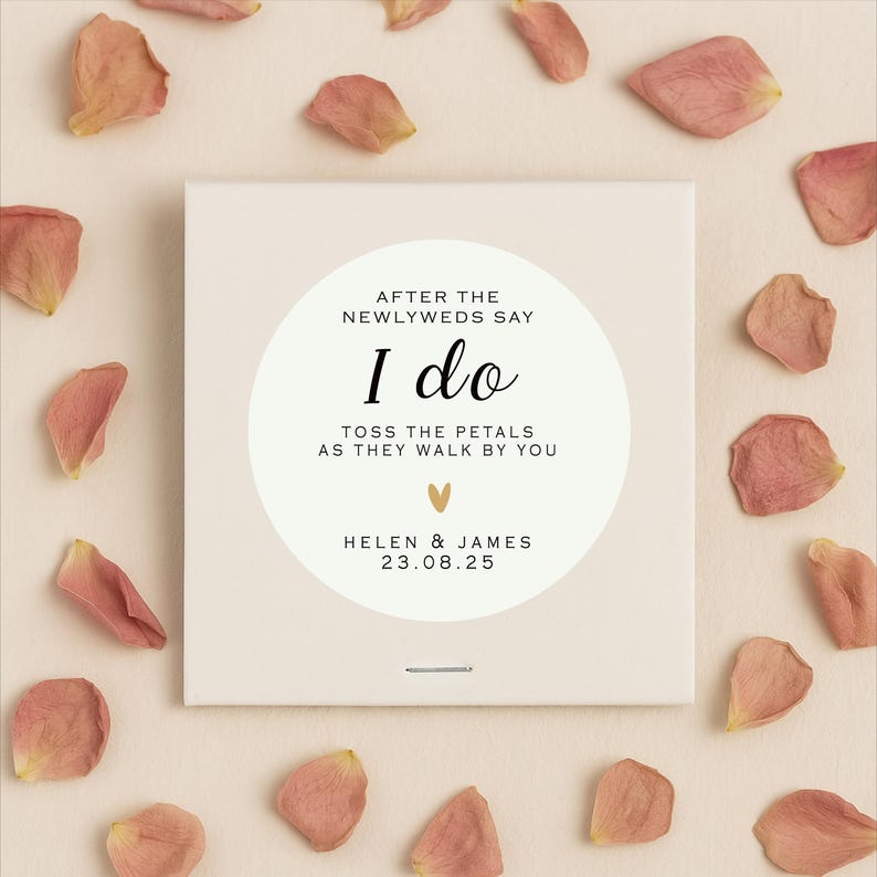 Personalized Wedding Toss Stickers | Confetti & Petal Send-off Labels ...