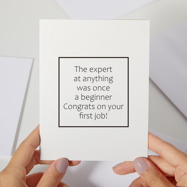 Funny First Job Card - Etsy