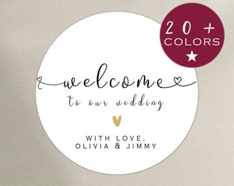 Wedding Welcome Stickers Welcome Bag Label Welcome Box Label Hotel Gift ...
