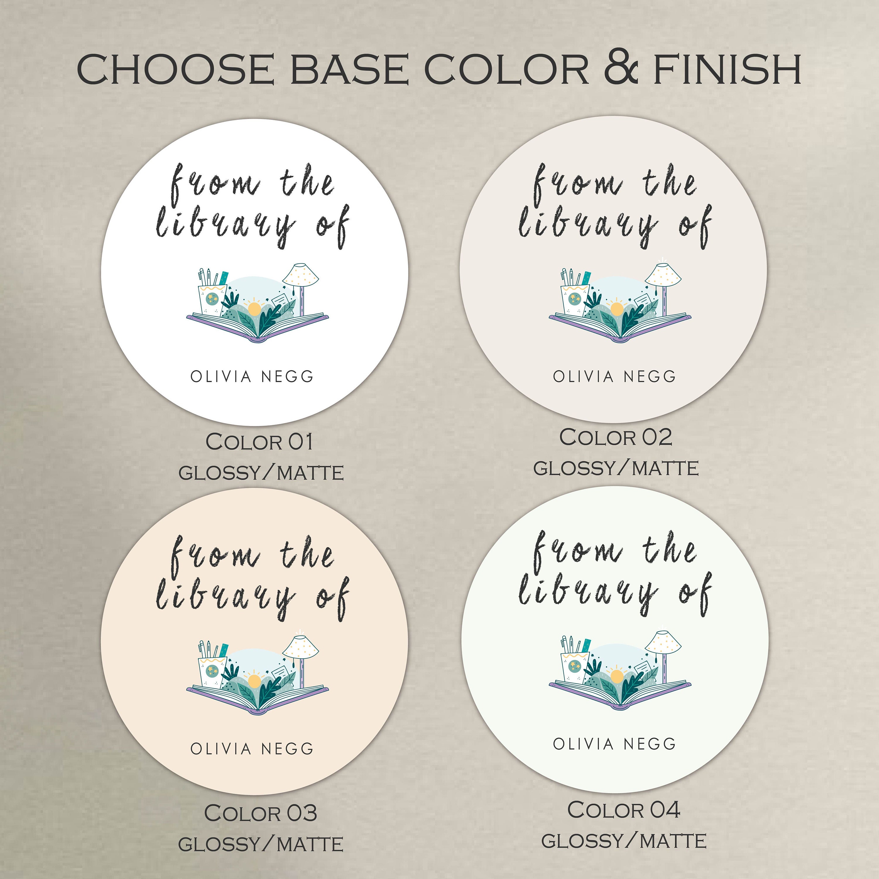 Custom Library Labels | Quiet Space Library Stickers | From the Library ...