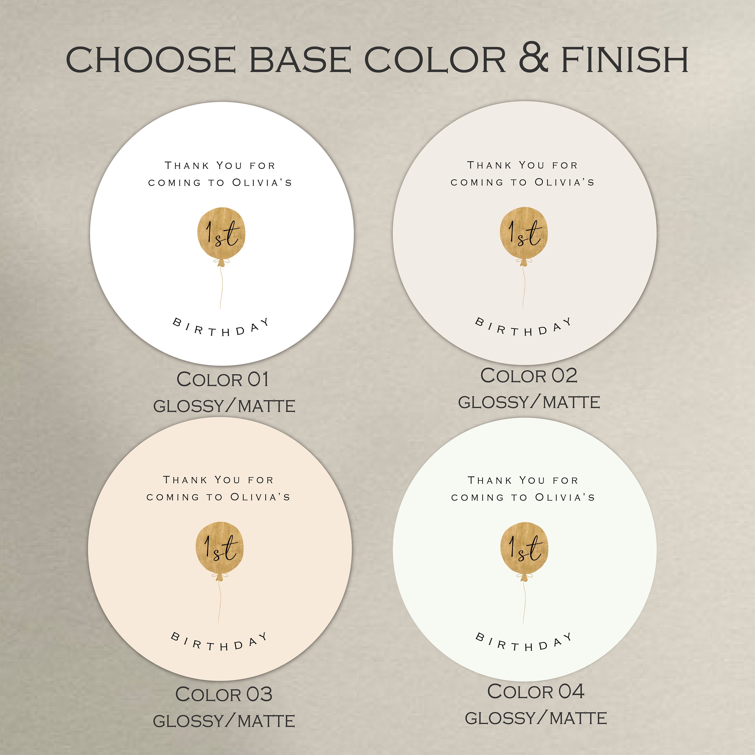 Custom Birthday Labels | Personalized Balloon Birthday Labels ...