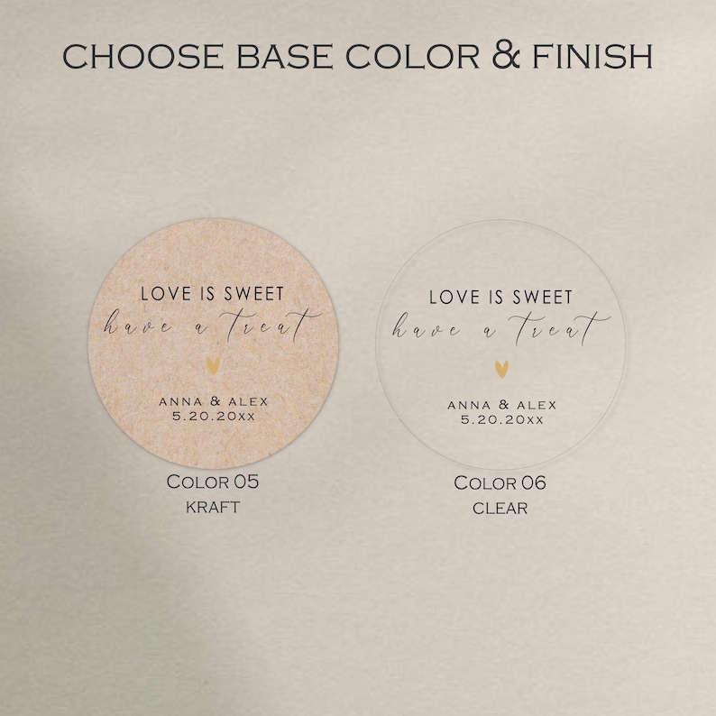 Custom Wedding Sticker | Love is Sweet Have A Treat Stickers | Wedding ...
