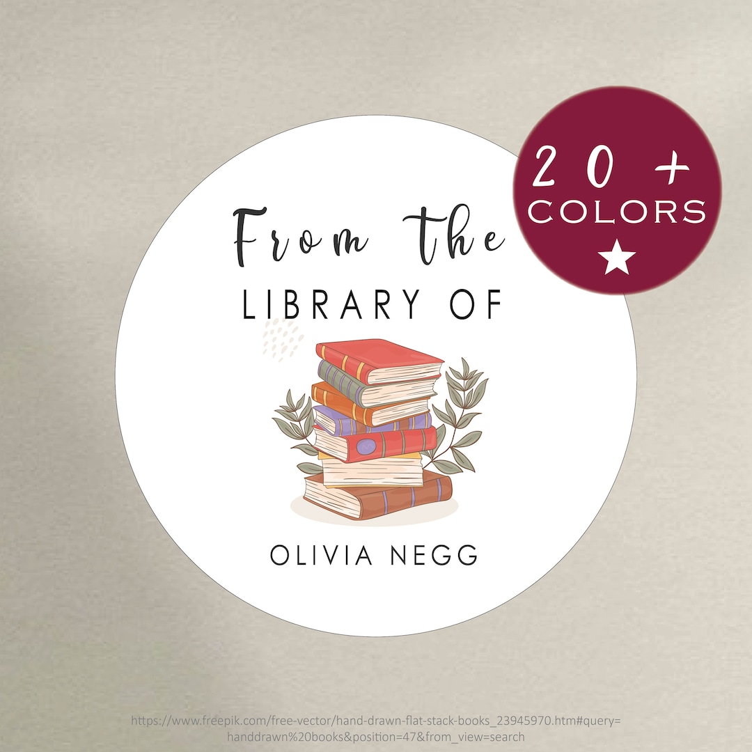 Custom Book Label Stickers | From the Library of Stickers | Ex Libris ...