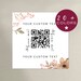 Custom QR Code Sticker Floral Custom Text Stickers Business Stickers ...