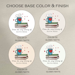 Custom Library Labels | Cozy Library Stickers | From the Library of ...