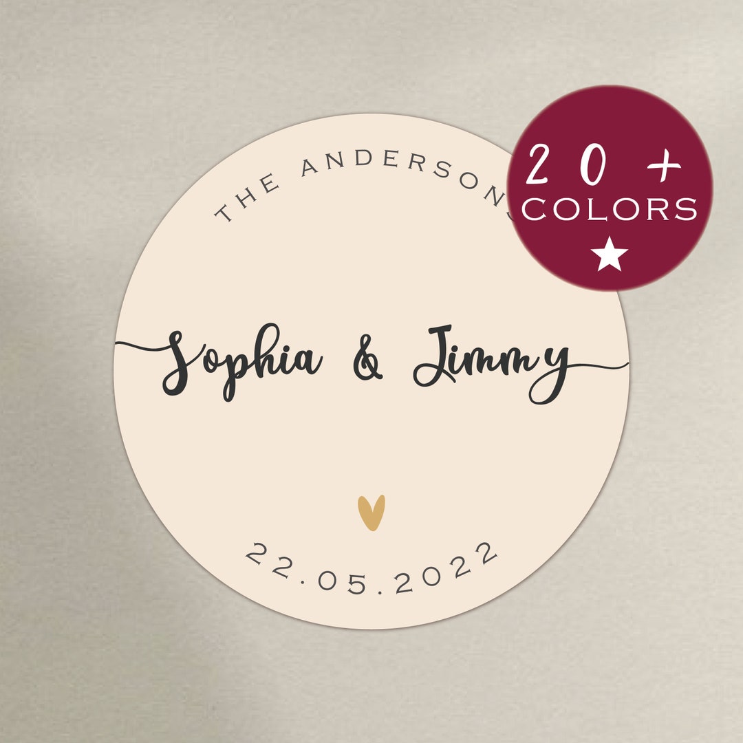 Personalised Wedding Stickers | Wedding Favor Stickers | Wedding Label ...
