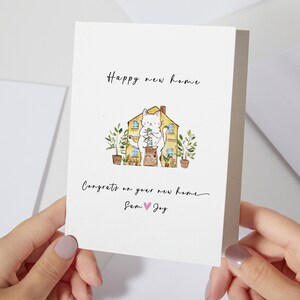 Congrats on Your New Home Card | Cute Cat Personalised First Home Card ...