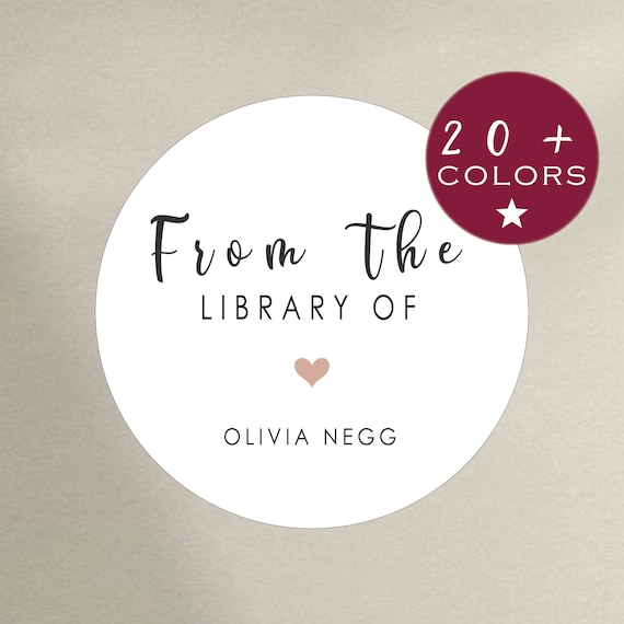 Modern Custom Book Labels From the Library of Stickers Ex - Etsy