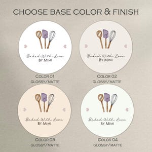 Custom Bakery Stickers | Small Business Bakery | Baked With Love Label ...
