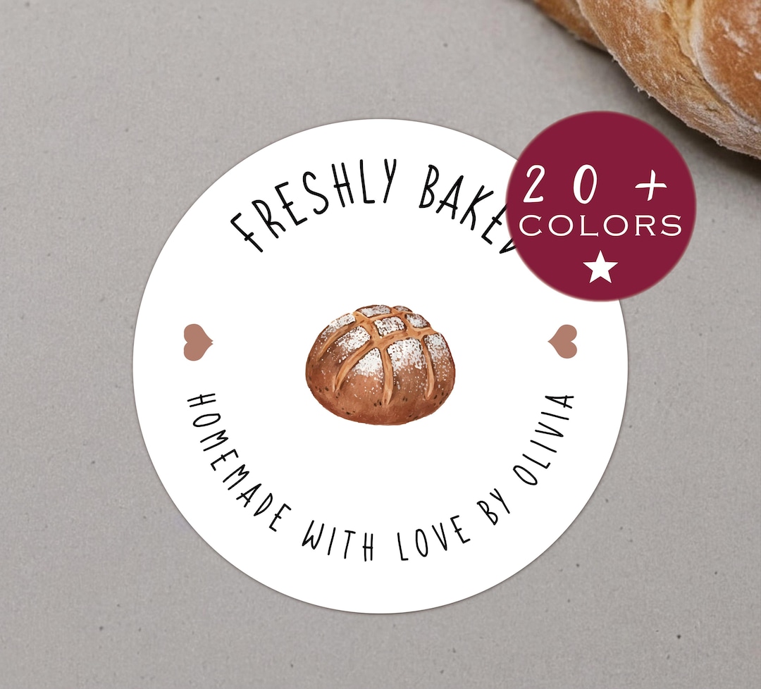 Custom Bakery Stickers | Small Business Bakery Stickers | Baked With ...