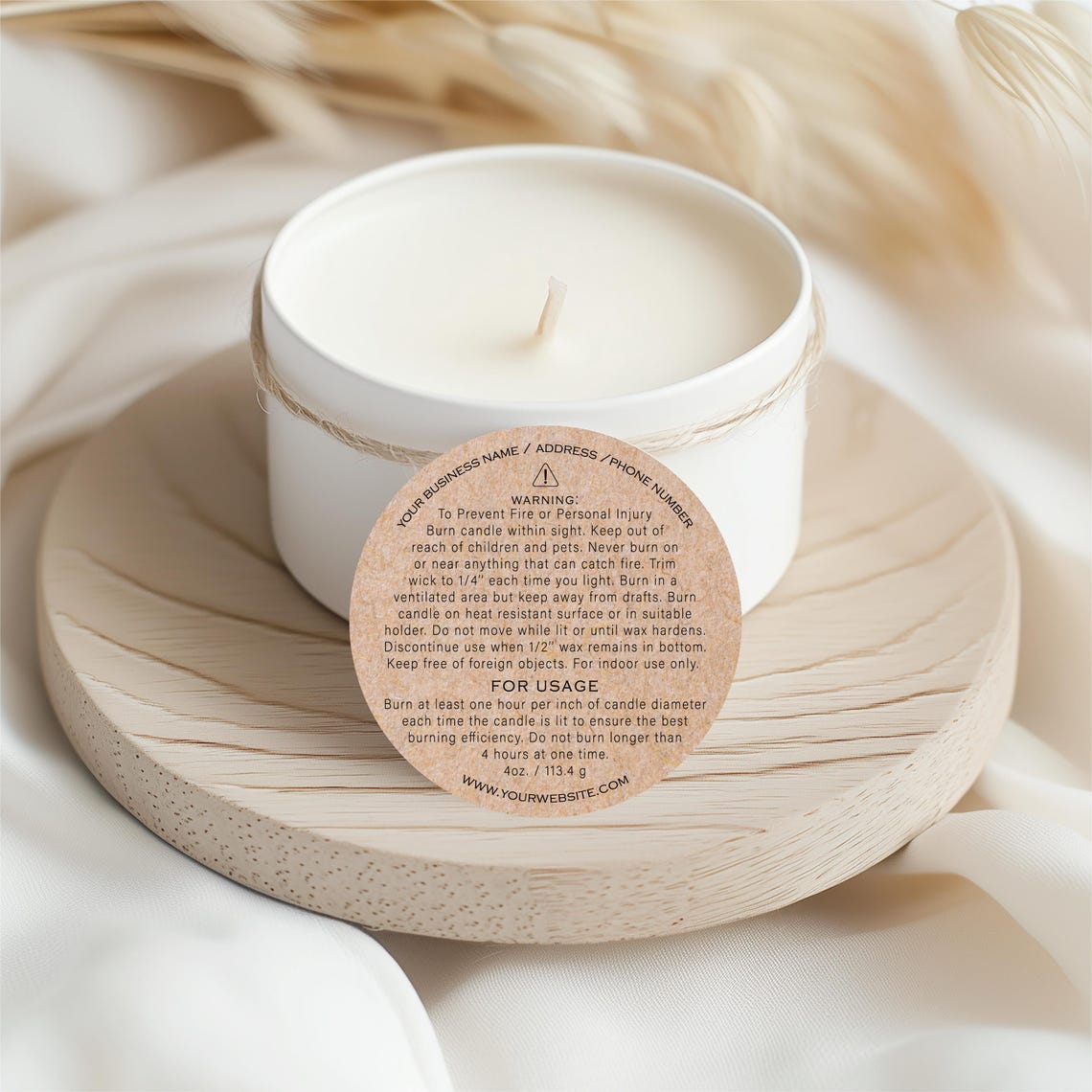 Candle Warning Safety Labels | Candle-making Essentials - Custom ...