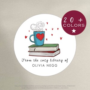 Custom Library Labels | Cozy Library Stickers | From the Library of ...