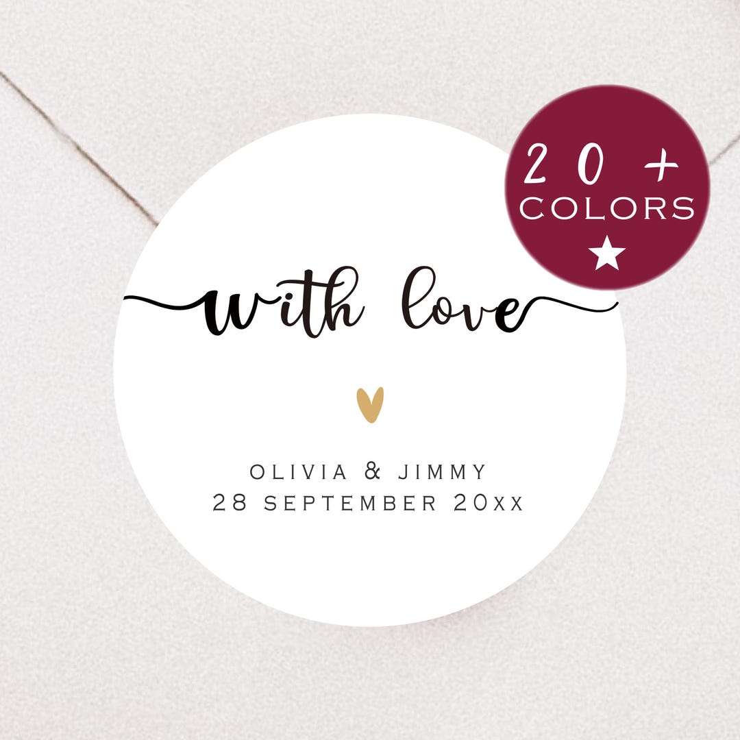 Personalised Wedding Stickers | Wedding Thank You Stickers | DIY ...