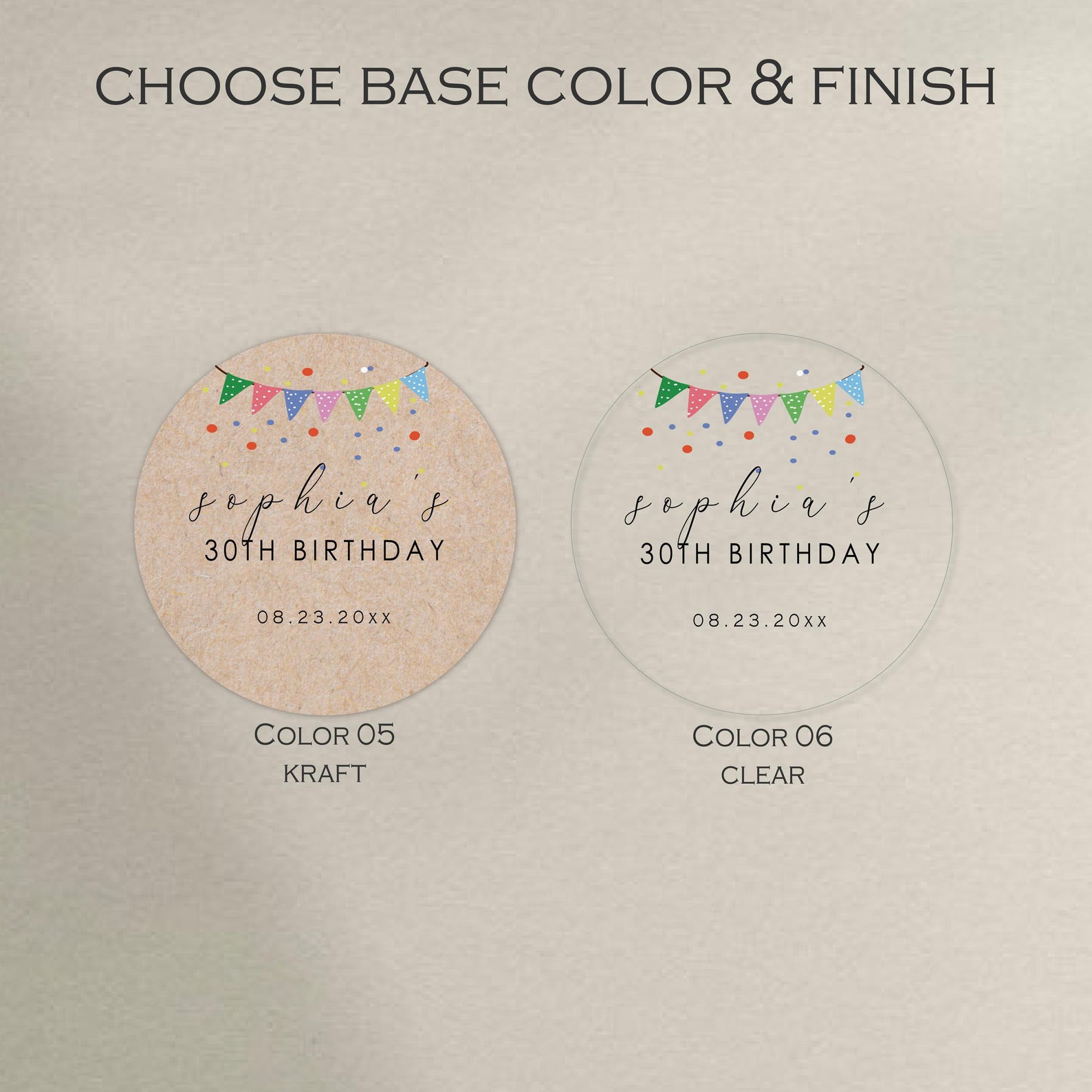 Custom Birthday Labels | Personalized Birthday Stickers | Birthday ...