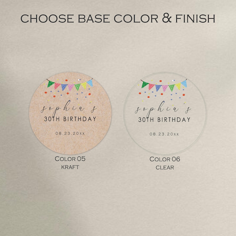 Custom Birthday Labels | Personalized Birthday Stickers | Birthday ...