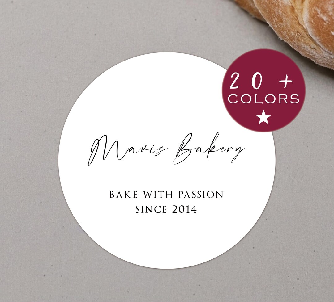 Custom Bakery Stickers With Motto | Small Business Bakery | Baked With ...