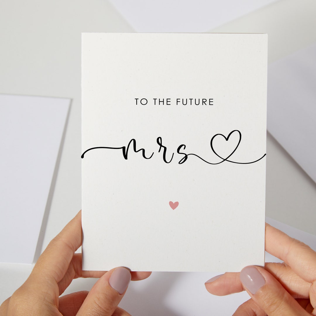 To the Future Mrs Card | Bridal Shower Card | Bride to Be Card ...
