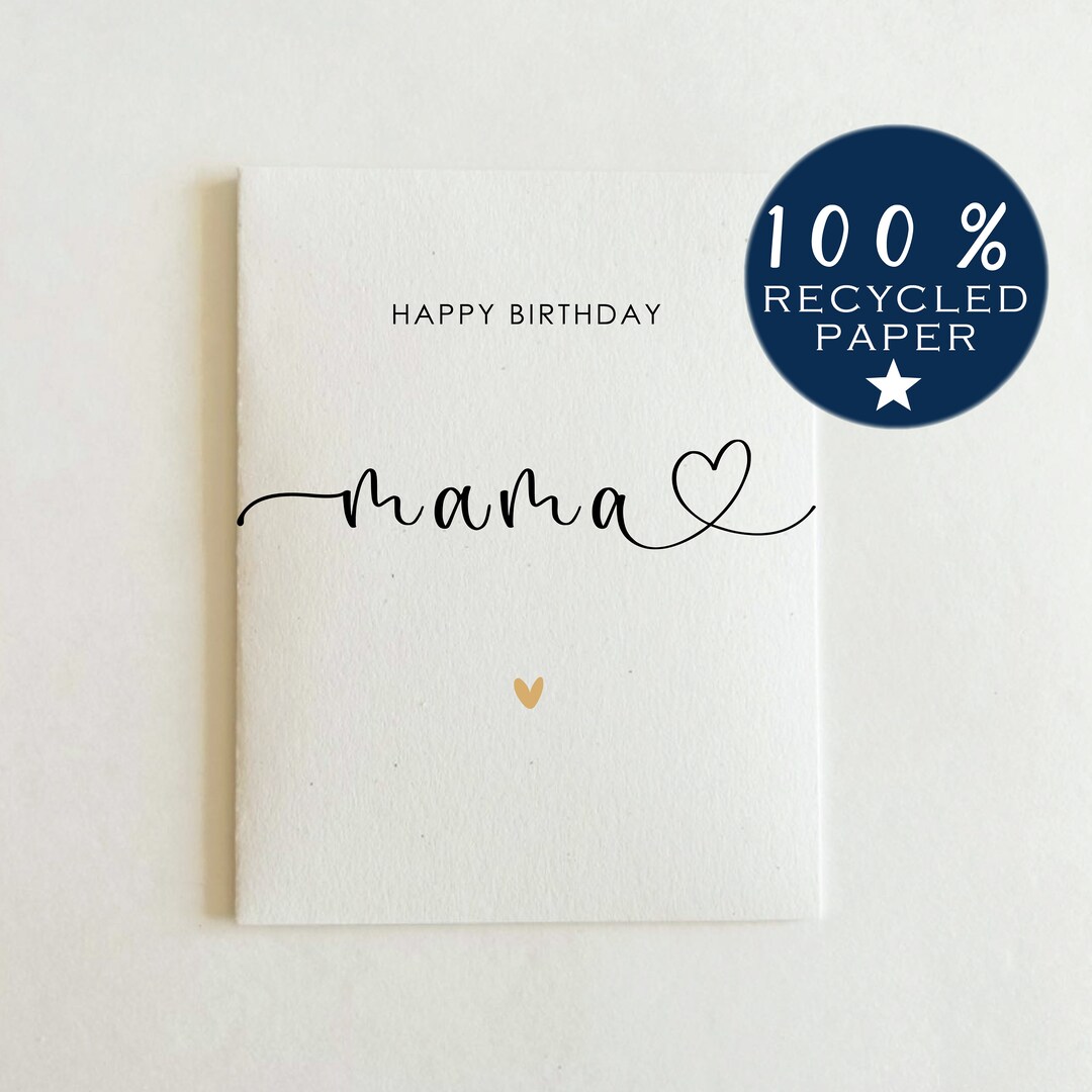 Happy Birthday Mom Card Mama Birthday Card Adorable - Etsy