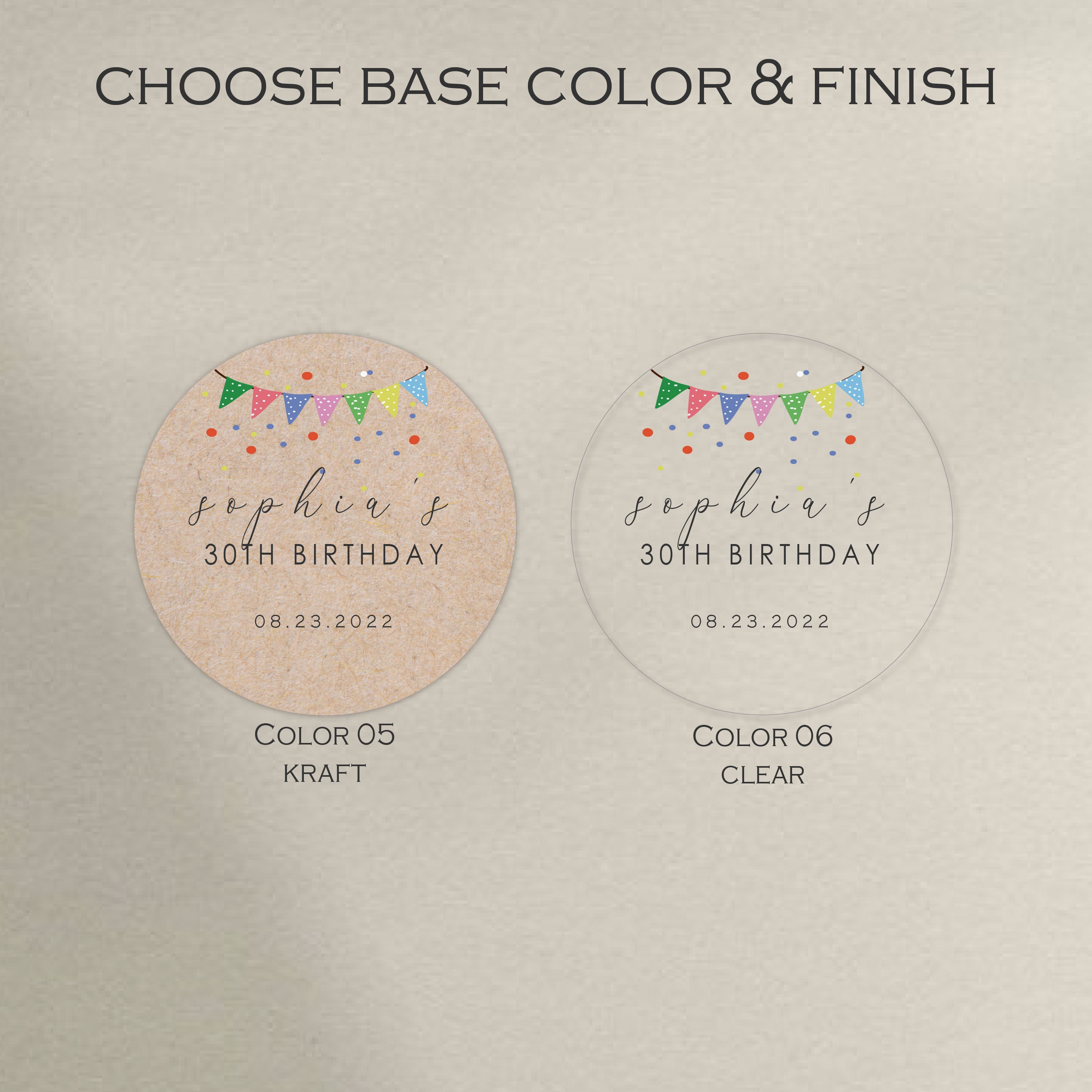 Custom Birthday Labels Personalized Birthday Stickers - Etsy