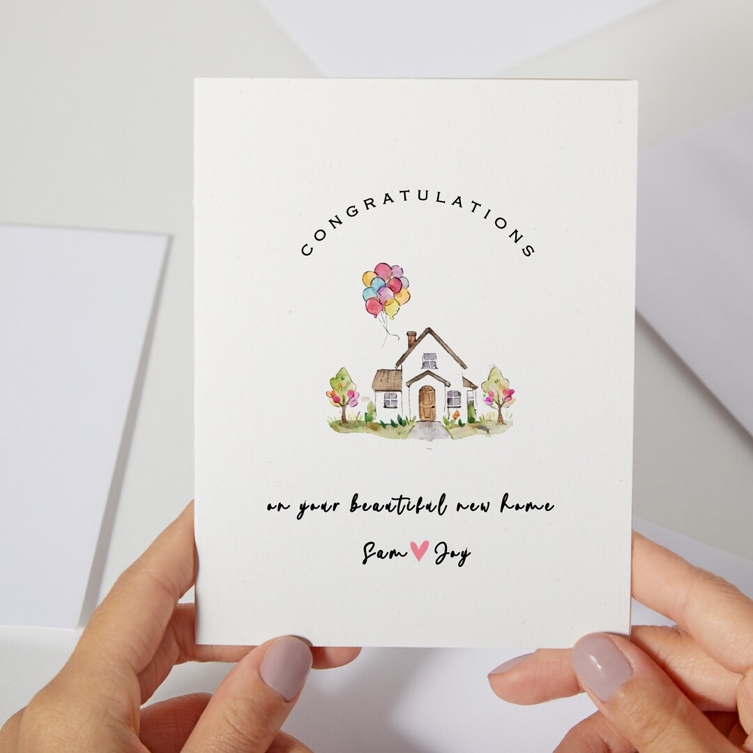 Congrats on Your New Home Card | Personalised First Home Card | New ...